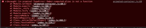Ember Js Ember Upgrade To 3 27 TypeError Ember Computed Alias Is Not
