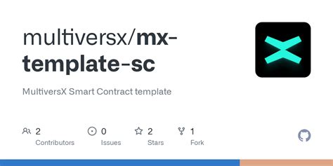Github Multiversxmx Template Sc Multiversx Smart Contract Template