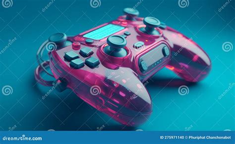 Gaming Controller In Trending Color Palette With Generative AI Stock Illustration Illustration