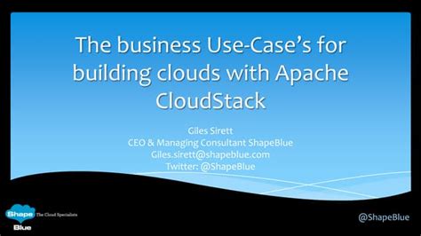 building clouds with apache cloudstack the business use cases ppt