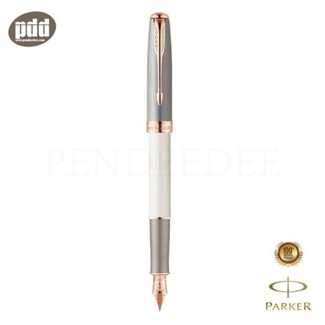 Parker ปากกาป๊ากเกอร์ หมึกซึม ซอนเน็ต เอ็กซ์ เพิล เกรย์ ขาวเทา Parker Sonnet Executive Pearl