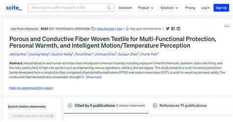 Porous And Conductive Fiber Woven Textile For Multi‐functional