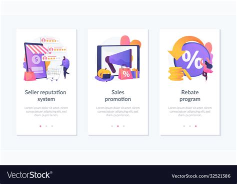 Customer Relations App Interface Template Vector Image