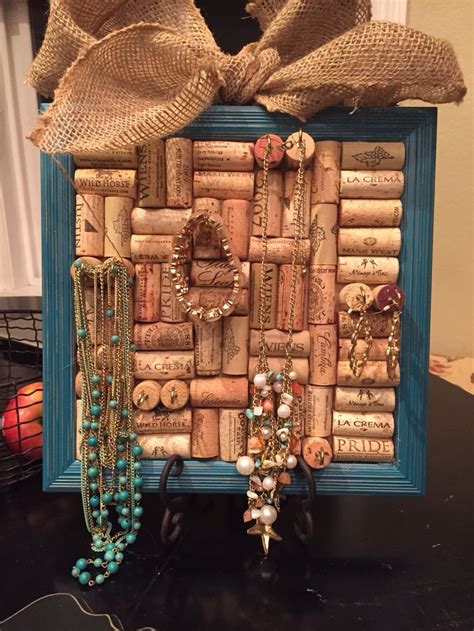 Wine Cork Jewelry Holder Cork Jewelry Wine Cork Jewelry Jewelry Holder