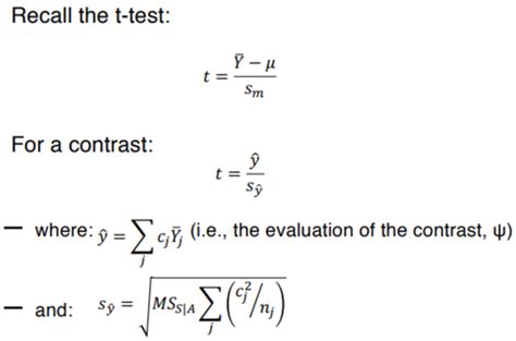 Week 17 Anova Contrasts And Assumptions Flashcards Quizlet