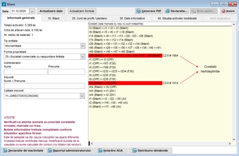 Bilant Manual De Utilizare Saga C