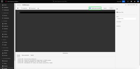Query Editor Ui Guide Adobe Experience Platform