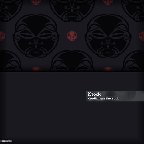 신들의 가면이 달린 검은색 으로 인쇄 디자인 엽서를 위한 템플릿입니다 텍스트와 정치가 스타일 패턴의 얼굴이 있는 초대장 준비