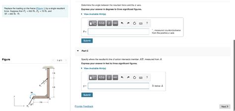 Solved Part A Replace The Loading On The Frame Figure 1 By