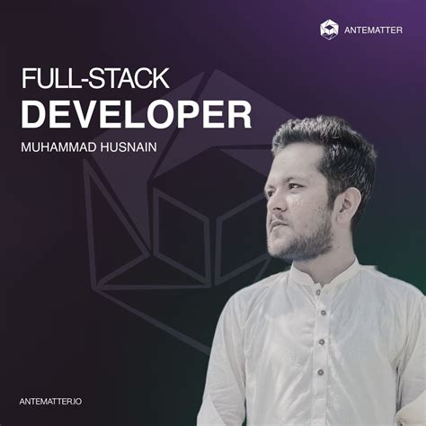 Antematter On Linkedin Introducing Muhammad Husnain Muhammad Husnain