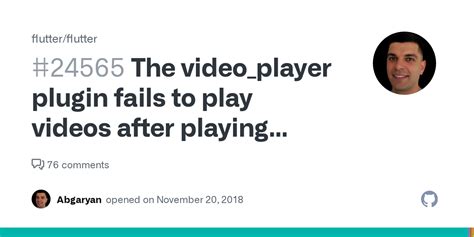 The Video Player Plugin Fails To Play Videos After Playing Successfully Times Issue