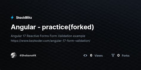 Angular Practiceforked Stackblitz