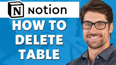 How To Delete Table In Notion Quick And Easy Youtube