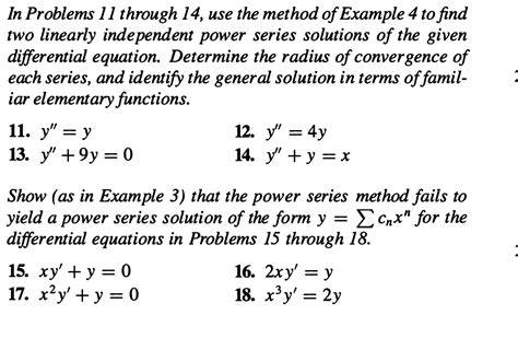 solved in problems 11 through 14 use the method of example