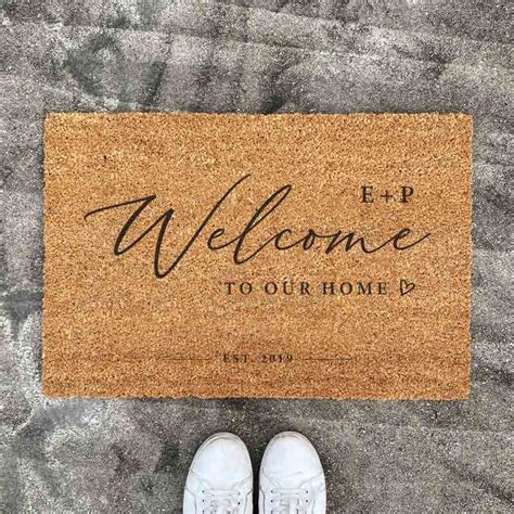 Custom Initials Custom Subtext And Custom Year Door Mat Stay