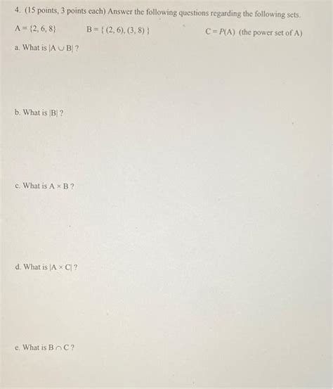 Solved 4 15 Points 3 Points Each Answer The Following