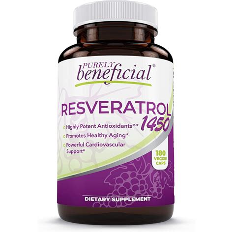 Purely Beneficial Resveratrol 1450mg Per Serving Of Potent Antioxidants