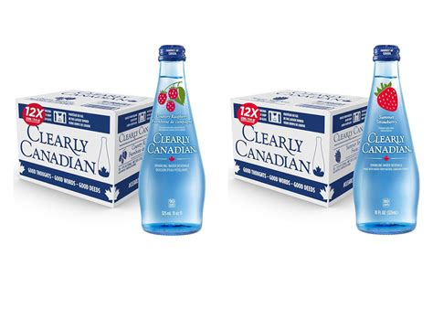 Clearly Canadian Sparkling Flavored Water 11 Oz Glass