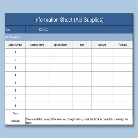 Spreadsheet Excel Template
