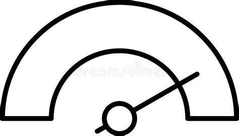 Speedometer Vector Thin Line Icons Set Dashboard Indicator Gauge Scale Tachometer Icon