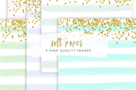 Social Media Background Mint Digital Paper Print Minimalist Abstract Stripes Paper Confetti