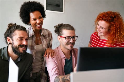 Software Engineers Working On Project And Programming In Company