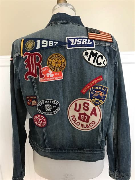 Ralph Lauren Denim Jacket Patches Nautical Western Shirt Southwest