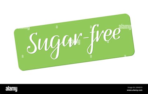 Sugar Free Hand Lettering Inscription In English White Text On Green