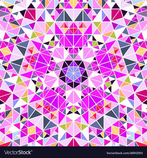 Colorful Geometrical Dynamic Triangle Mosaic Vector Image