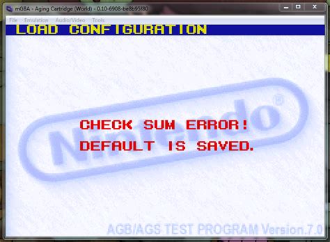 MGBA Fails Memory Test In AGS Aging Cartridge Issue Mgba Emu Mgba GitHub