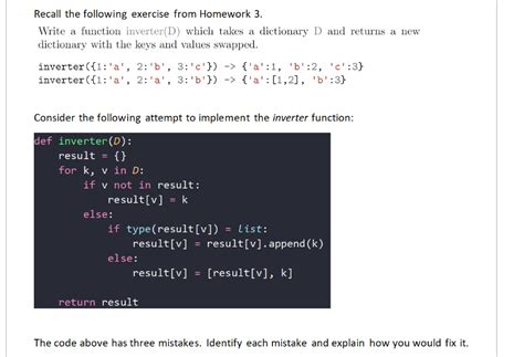 solved recall the following exercise from homework 3 write