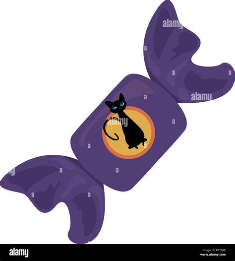 Halloween Sweet Candy Wrapper Party Vector Illustration Stock Vector