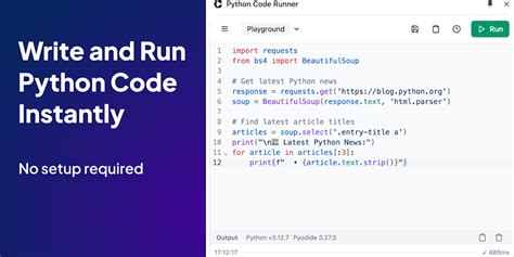 Cliprun Python Code Runner And Playground Run Python Code From Any