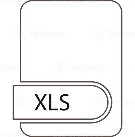 Creative Xls File Format Icon Black Outline And Light Color Graphic 57326341 Png