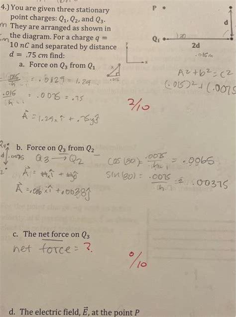 solved 4 you are given three stationary point charges