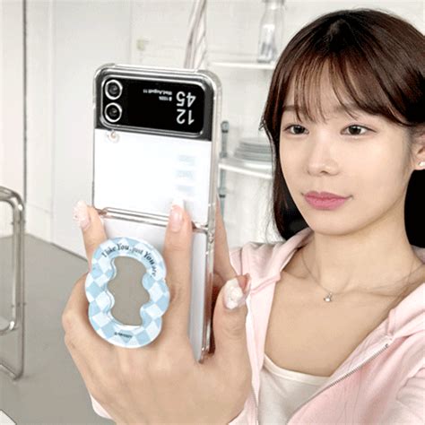 뿌잉몰 갤럭시z플립 미러 스마트톡 하드케이스