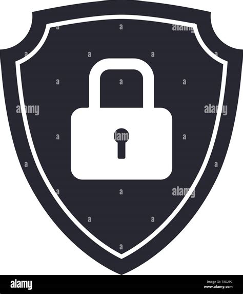 Shield Icon Symbol With Security Lock For Protection Vector Illustration 3 Stock Vector Image