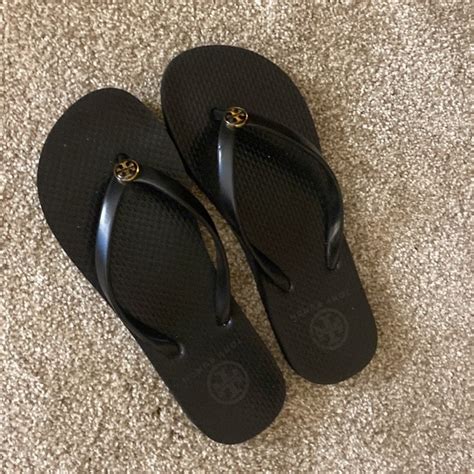 Tory Burch Shoes Size Tori Burch Black Flip Flops Poshmark