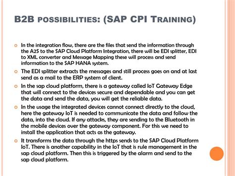 Ppt Sap Cpi Training Sap Hana Cloud Platform Integration Training Got Powerpoint