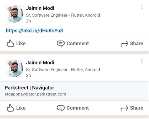 Sharing Link On Linkedin From Flutter And Web Gives Different Results