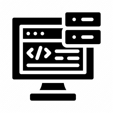 data monitor browser coding web development icon download on