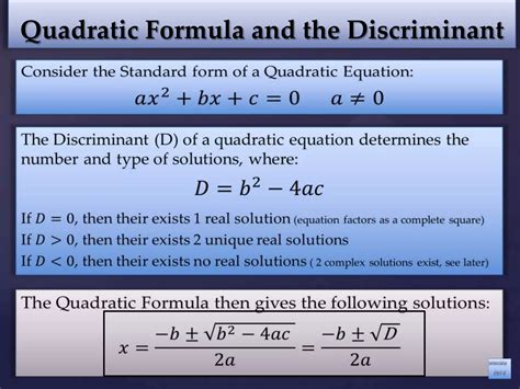 The Quadratic Formula Pptx Physics Science