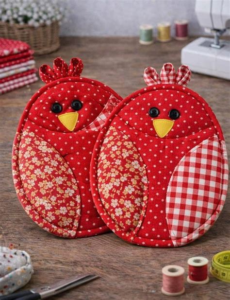 Pattern For Making Chicken Fabric Potholders Yarn And Fabric
