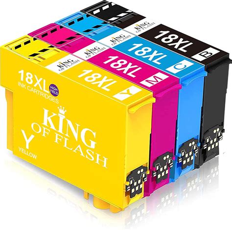 KING OF FLASH Replacement For Epson XL Ink Cartridges Compatible For Epson Expression Home