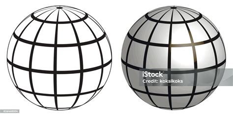 와이어 프레임의 그림 체 눈금이 지구 자오선 및 표면 자오선 및 병렬 벡터 템플릿 눈금에 병렬 필드 라인 0명에 대한 스톡 벡터 아트 및 기타 이미지 Istock