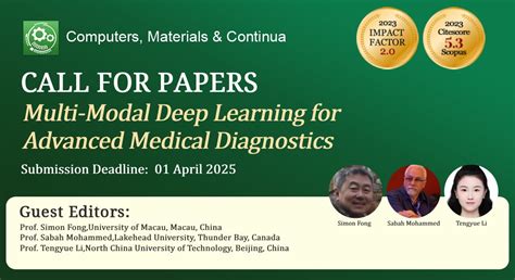 Specialissue Callforpapers Tech Science Press