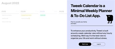 트윅 캘린더 정말 심플한 주간 계획 And 투두리스트 앱 Npo도구상점