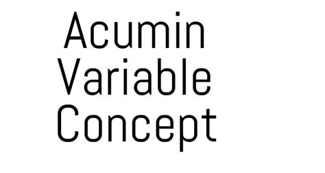 Acumin Variable Concept Font Free Download