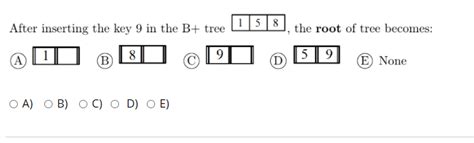 Solved 58 1213 51617 After Inserting The Key 4 In The B