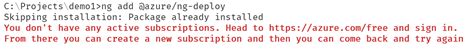 subscription activity is not updated · issue 87 · azure ng deploy azure · github
